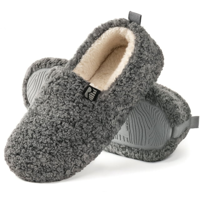 RockDove SoftEase Faux Shearling Closed Back Slippers - Walmart.com