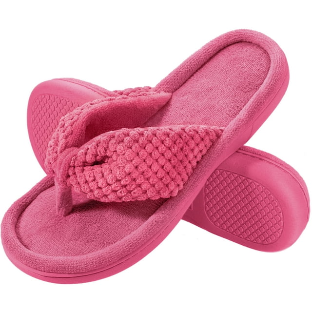 RockDove Women's Cozy Memory Foam Flip Flop Slipper, Lady Summer Spa ...