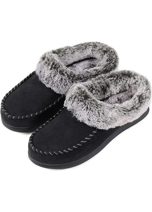 VONMAY Women's Comfy Fuzzy House Slipper Scuff Memory Foam Slip on Warm ...