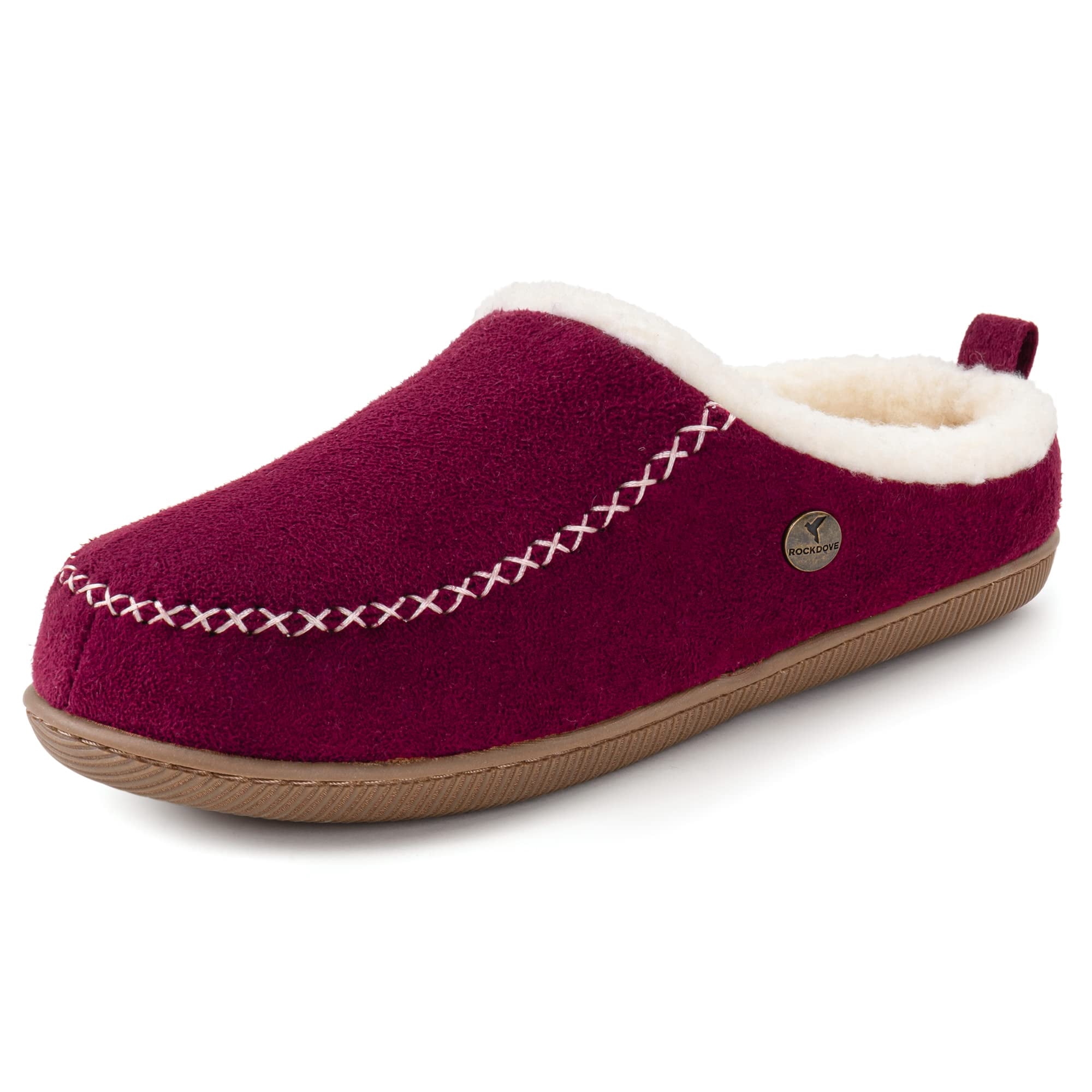 RockDove Women's Memory Foam Moccasin Slippers, Plush Lined Suede House ...