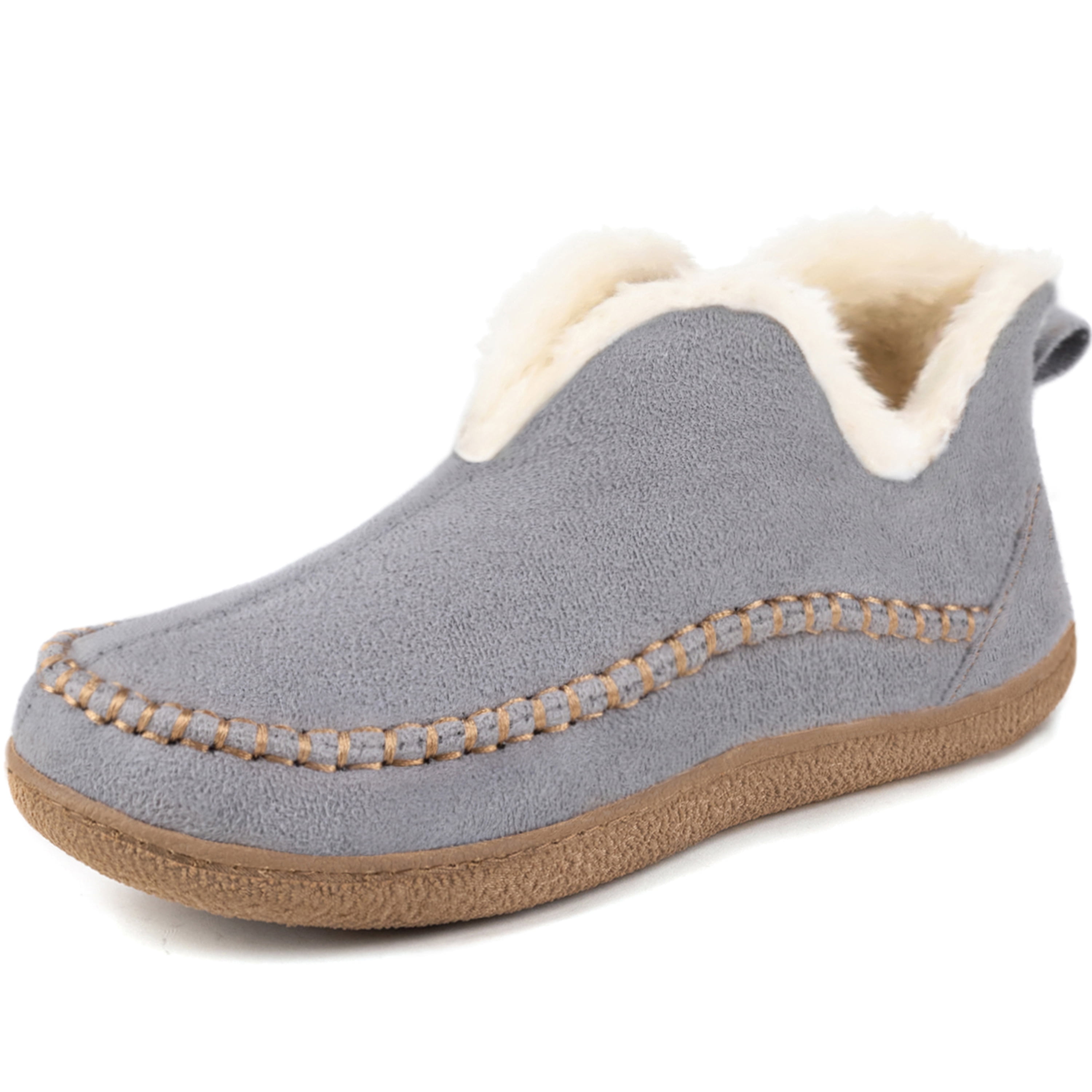 RockDove Women's Faux Fur Lined Bootie Slipper, Memory Foam, Anti-Slip ...