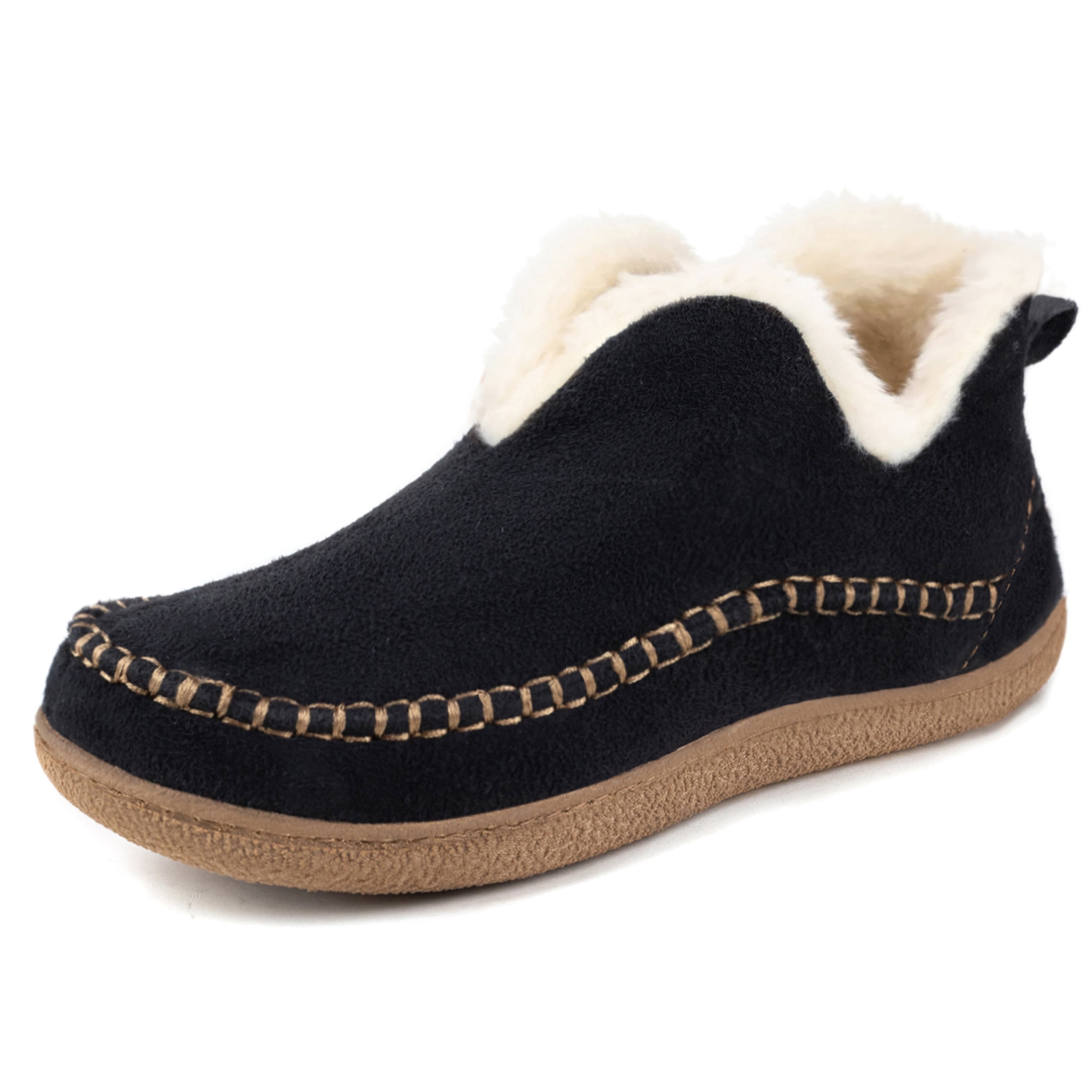 RockDove Women's Winter Indoor Bootie Slippers, Faux Fur Lined Ankle ...