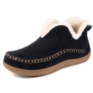 Ecetana Women's Fuzzy Memory Foam Closed Back Slippers Faux Fur Lined House Shoes - Walmart.com