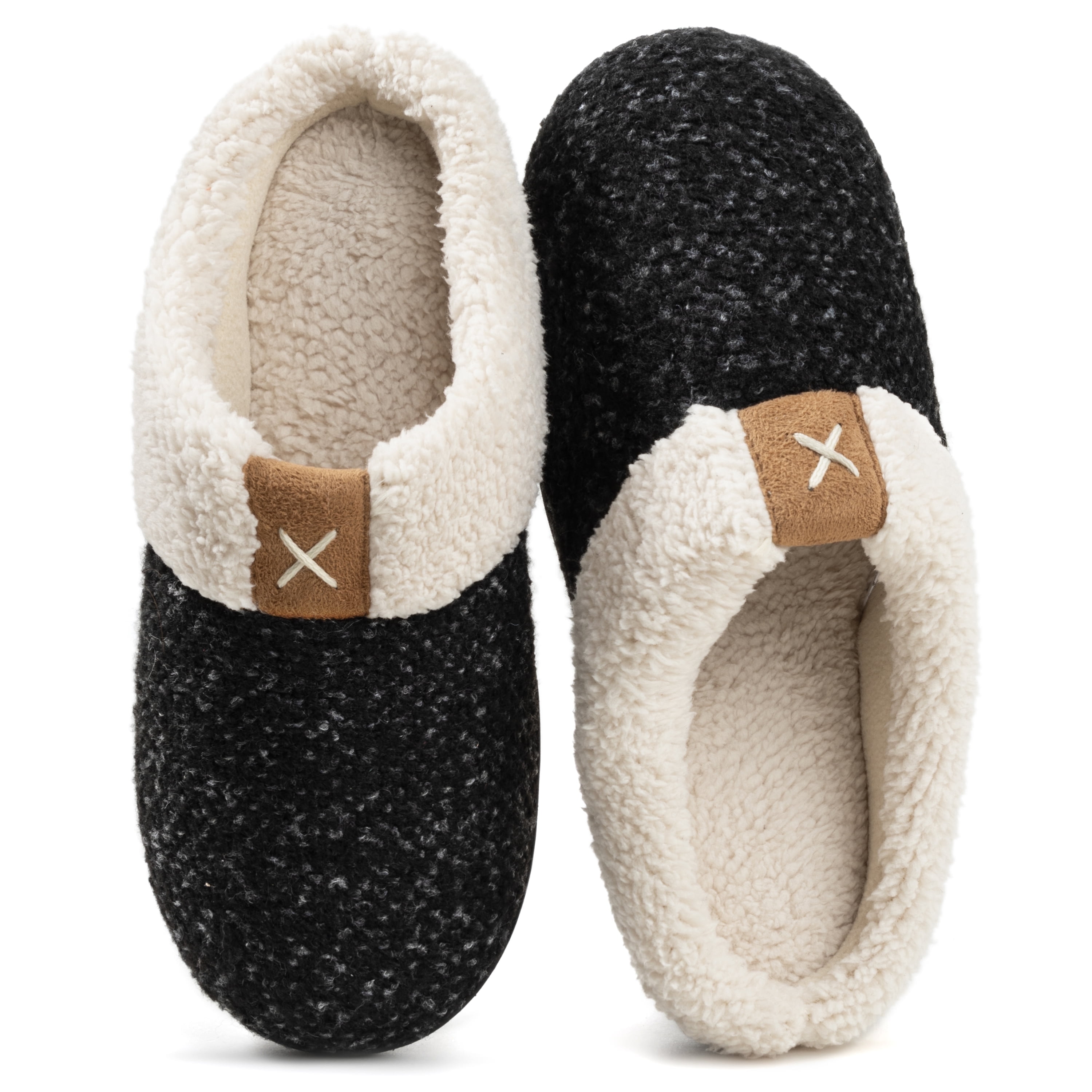 Ravelier Women's Knit Sherpa Lined Slipper - Walmart.com