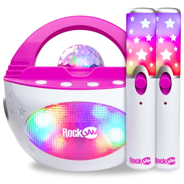 RockJam 10-Watt Bluetooth Rechargeable Karaoke Machine with Two ...