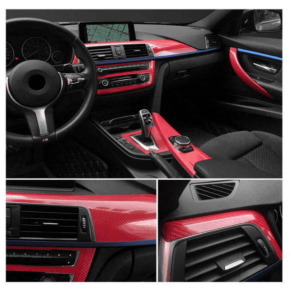 Red Carbon Fiber Car Wrap