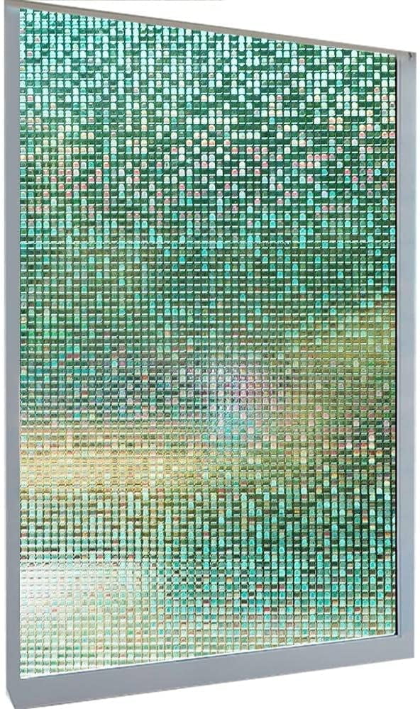 RockRose Privacy Window Film Non-Adhesive Decorative Static Anti-UV ...