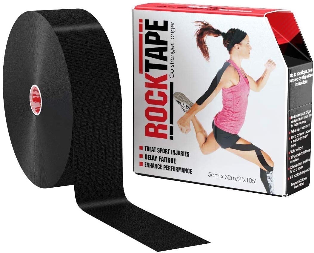 RockTape, Black, 2" x 105' Kinesiology Tape HSA/FSA Eligible - Walmart.com