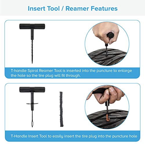RockTrix Premium Tire Repair Kit - 48pcs with Case - Heavy Duty ...