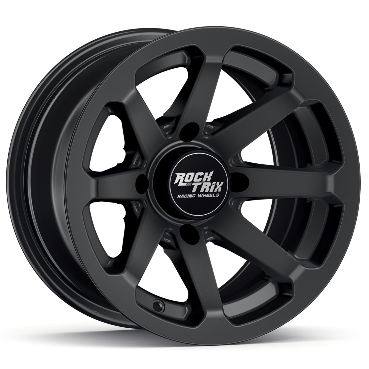 RockTrix RT102 12in ATV Wheel 4x110 Rim, 12x7, 2+5 Offset, For ATV UTV ...