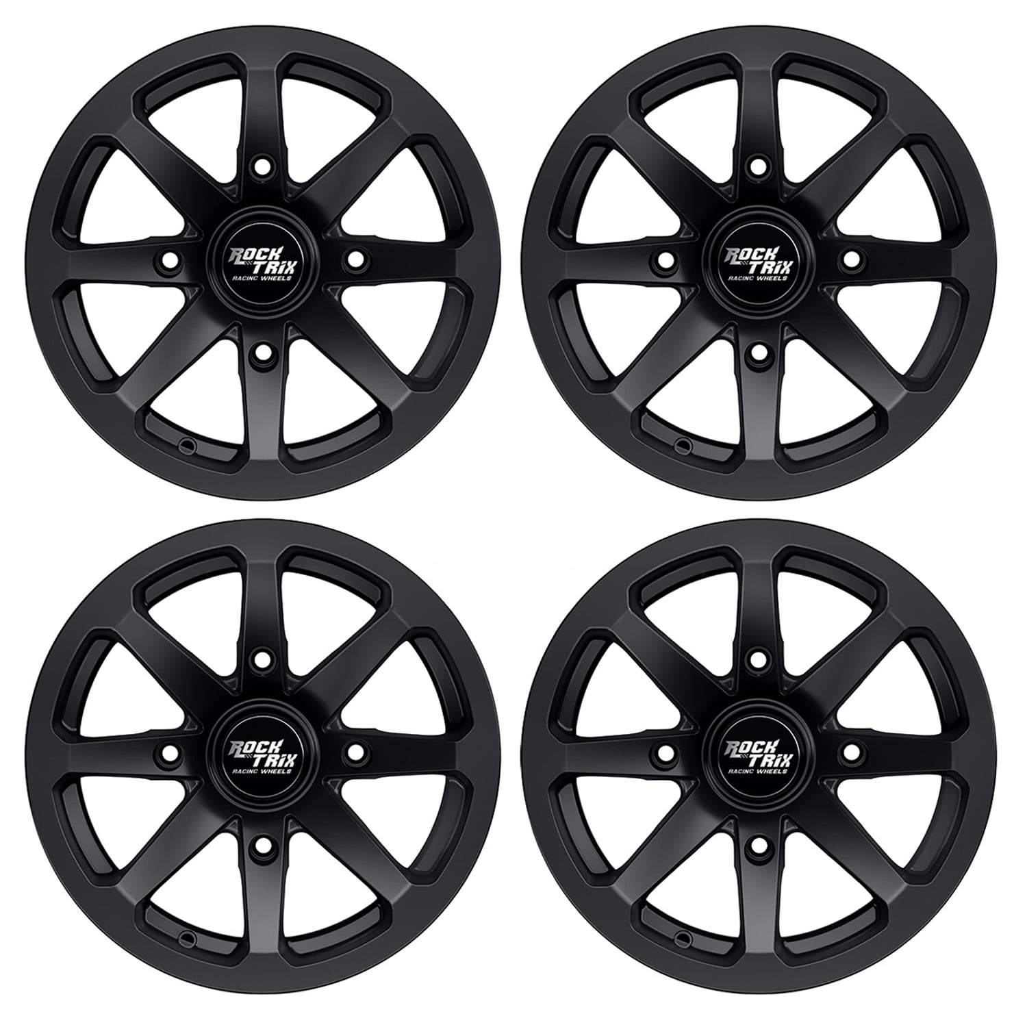 RockTrix RT102 15in Wheels 15x7, 4x156 Bolt Pattern, 4+3 offset, ATV ...