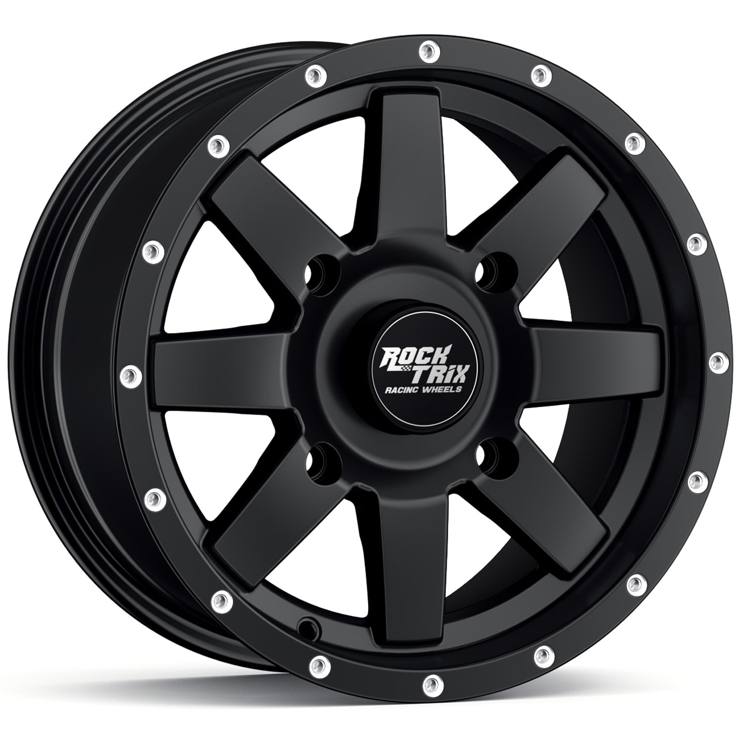 RockTrix RT106 14in ATV Wheel 4x110 Rim, 14x7, 5+2 Offset, For ATV UTV ...