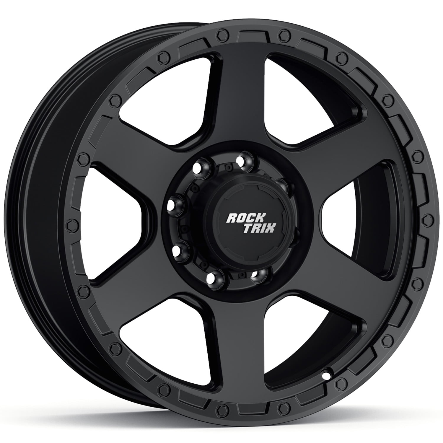 RockTrix RT112 20x9 Matte Black Wheels, 8x170 Bolt Pattern, 12mm Offset ...