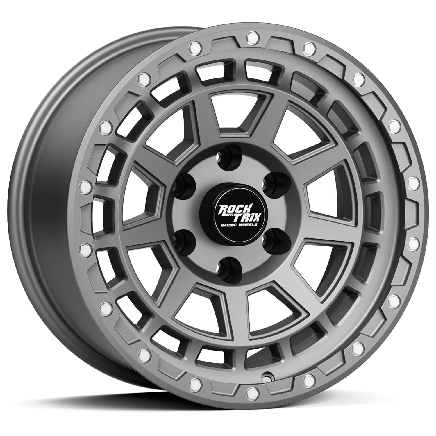 RockTrix RT114 17 inch Wheel Compatible with Ford 2021+ Bronco 17x9 6x5 ...