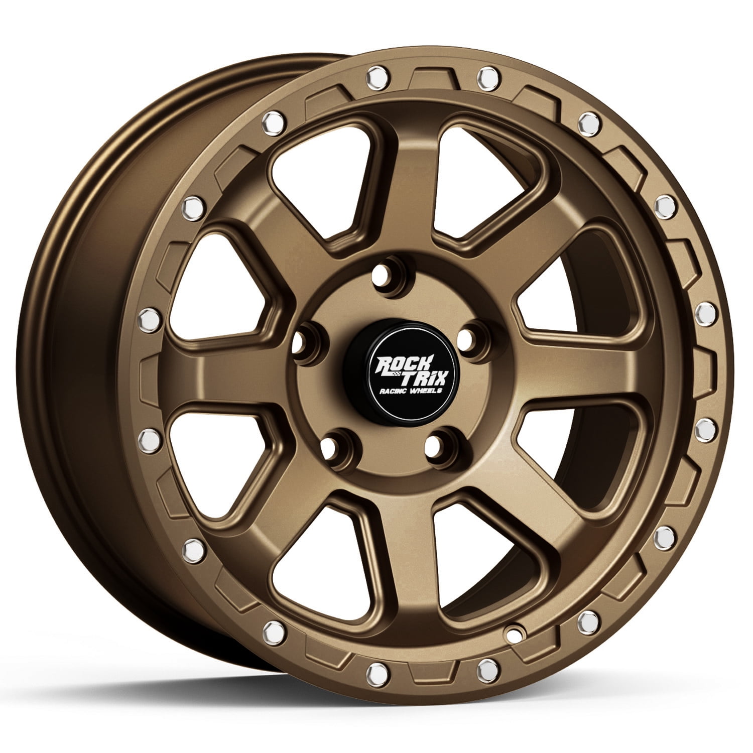 RockTrix RT116 17 inch Wheel Compatible with Jeep Wrangler JK JL 17x9 ...