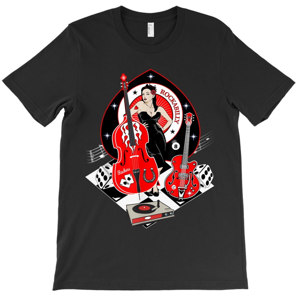 Rockabilly Girl 50s Style Funny Retro 1950s Pinup Clothing Graphic ...