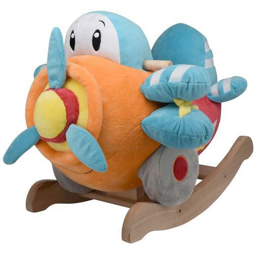 Rockabye 85031 Bi-Plane Airplane Toy Rocker - Walmart.com