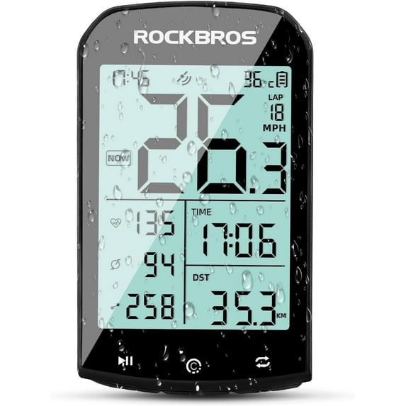 ROCKBROS Wireless Bike Computer, GPS Cadence Sensor, Digital ...