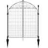 Rockdale 41.9 in. H x 34.8in W Black Metal Garden Fence Gate - Walmart.com