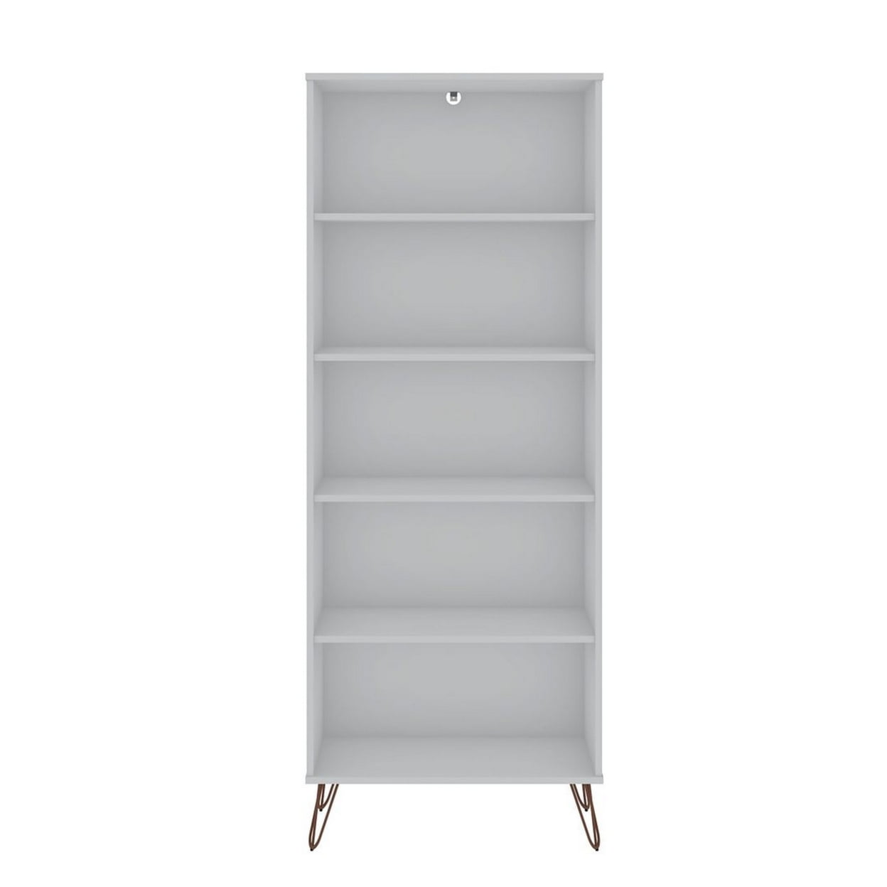 Rockefeller Bookcase 3.0 with 5 Shelves and Metal Legs in White ...