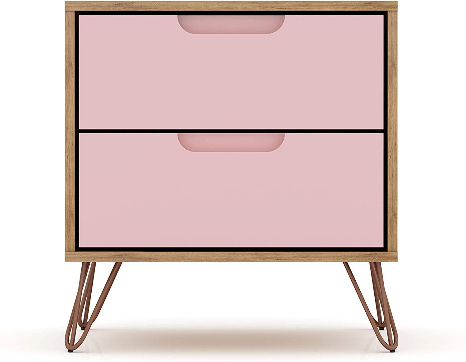 Rockefeller Nightst with Drawers, Century Modern Bedside Table ...