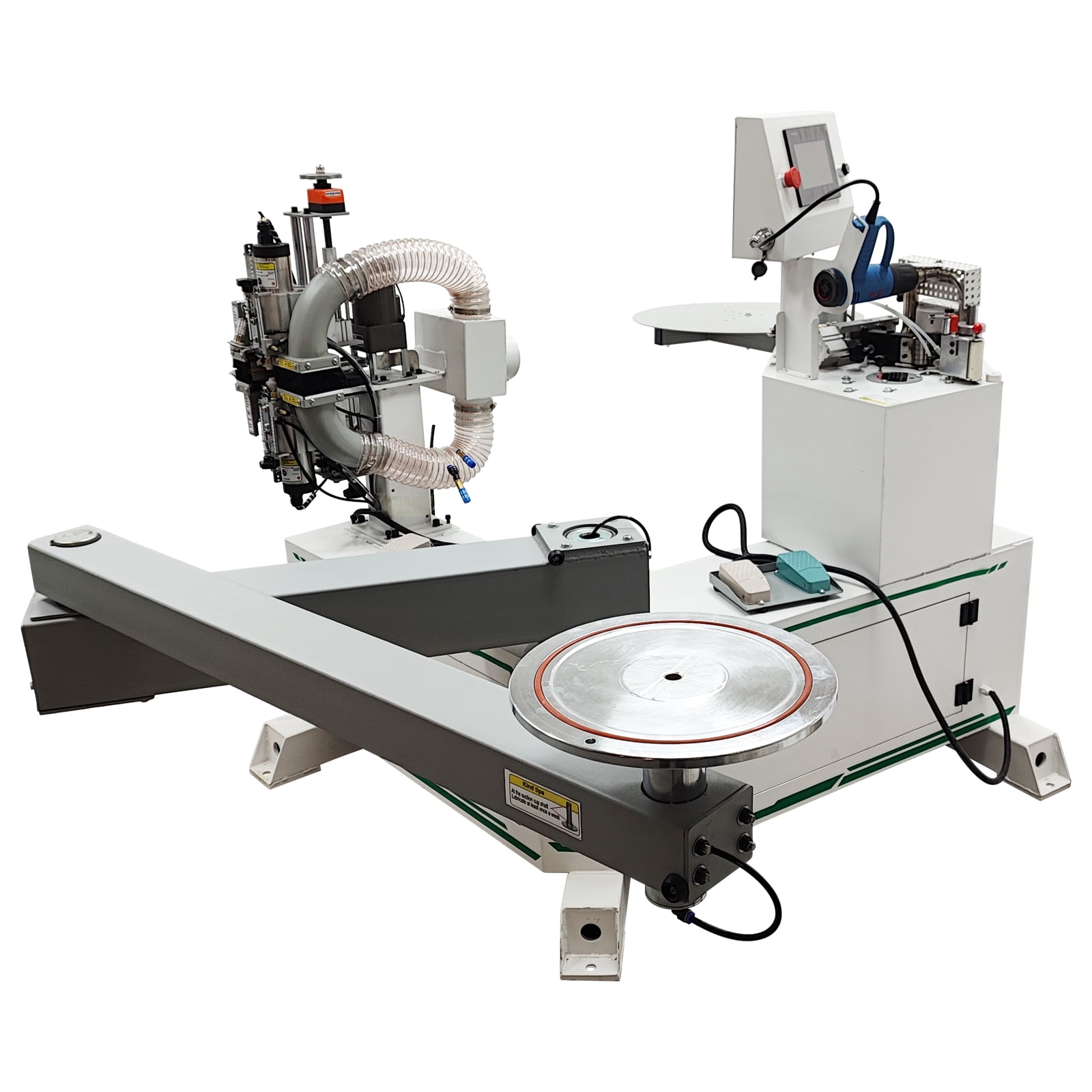 Rocker Arm/Foldable Arm Curved Edge Banding and Trimming Integrated ...