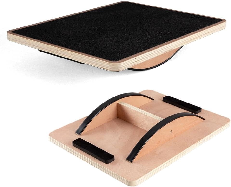 Rocker Balance Board for Core Strength & Stability, Non-Slip Wobble ...