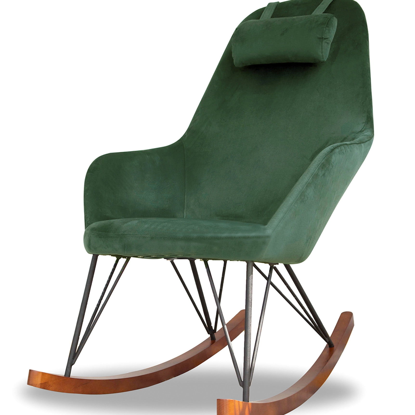 Rocker Chair / Mid-Century Style, Green Velvet, 31 lb Weight / A ...