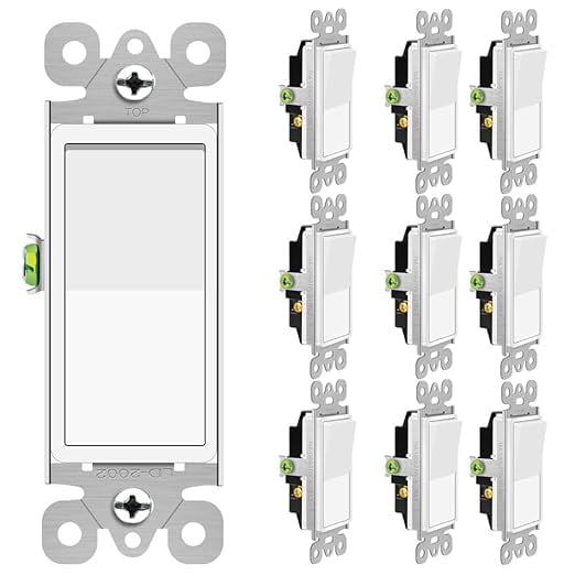 Rocker Electrical Light Switch, Single Pole Paddle, 120V-277V AC ...