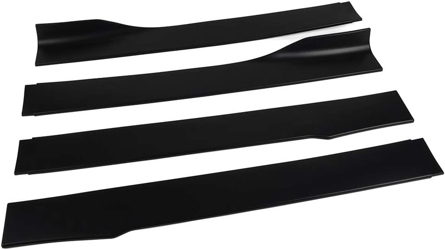 Rocker Extension Panel Splitter Lip Universal Car PP Black Side Skirt ...