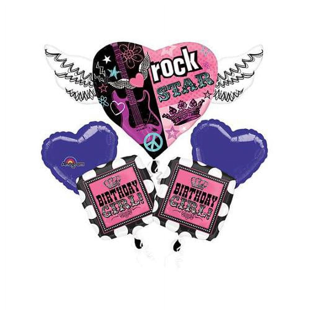 Rocker Girl Balloon Bouquet - Party Supplies - Walmart.com