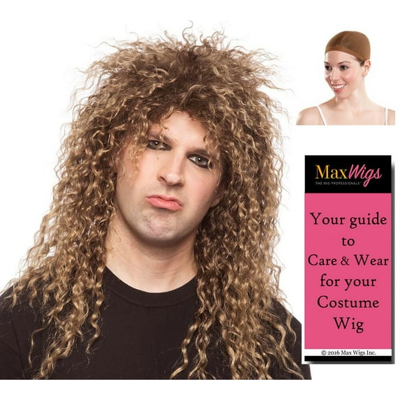 Rocker Guy Color Mixed Blonde - Enigma Wigs Ozzy Curly Rock-n-Roll ...