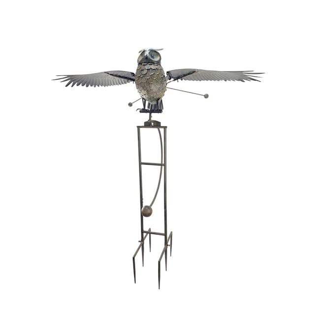 Rocker Large Scale Owl Rustic Kinetic Garden Stake - Walmart.com