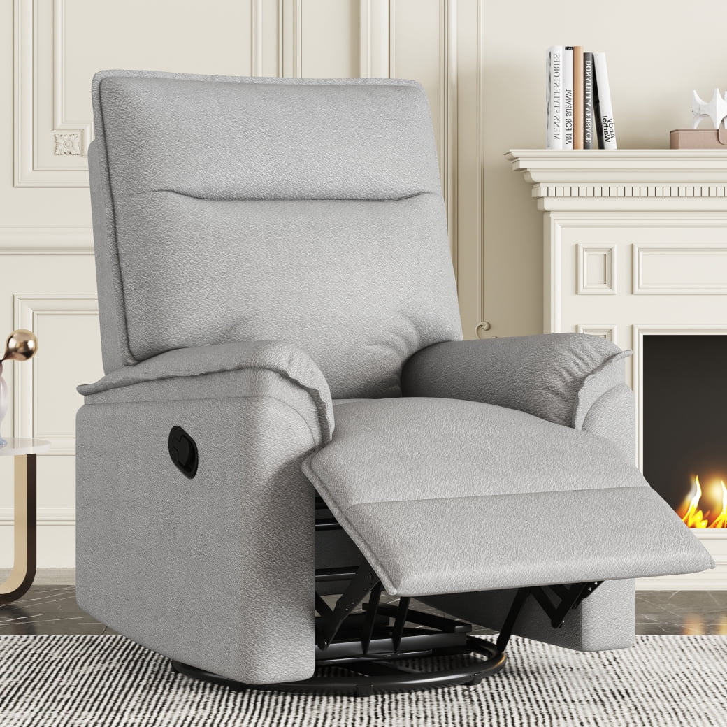 Rocker Recliner Chair, Swivel Recliner Chair with Adjustable High Back ...