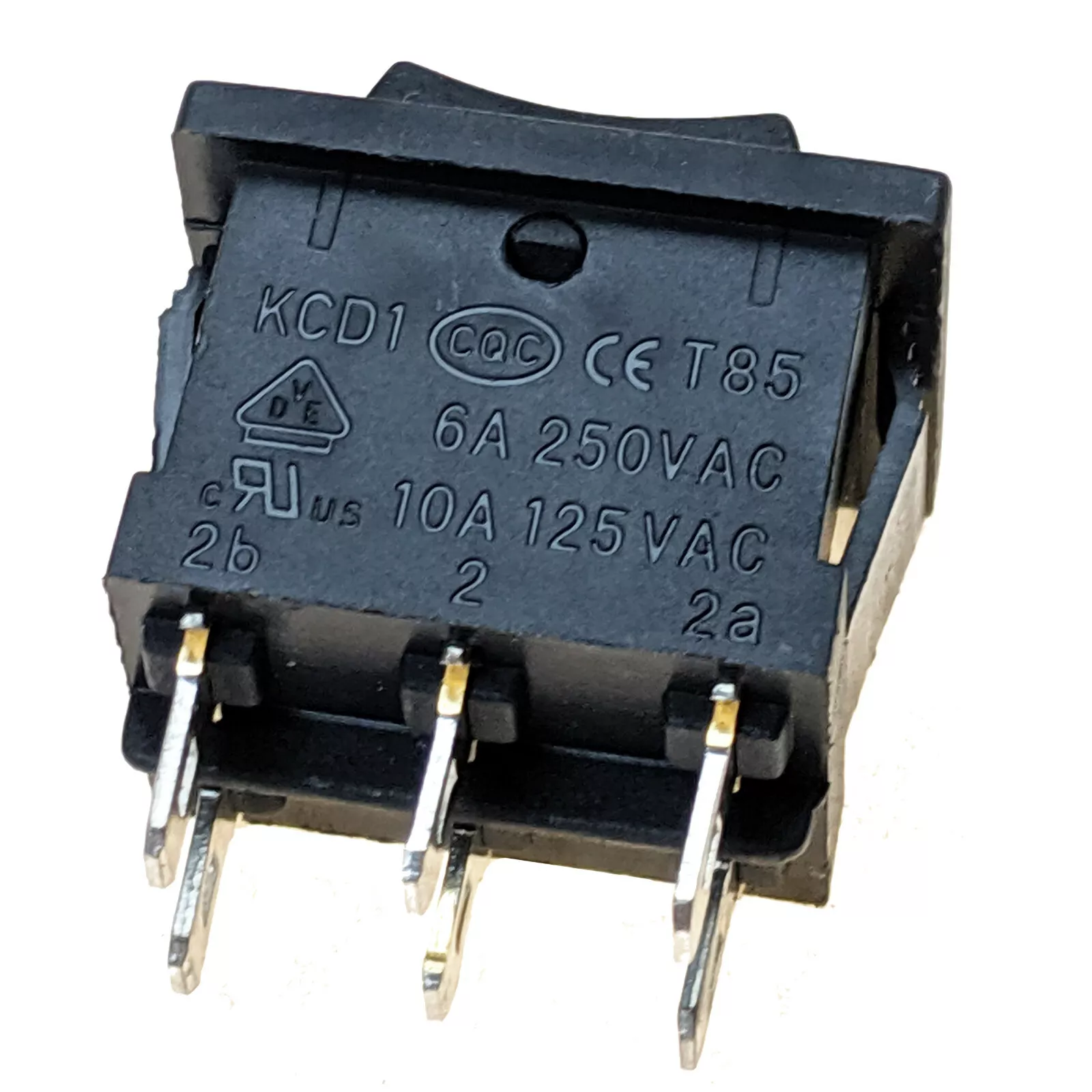 Rocker Switch 6 - pin DPDT 3 Pos 10A 125 V Maintained 12V 24V Polatity ...