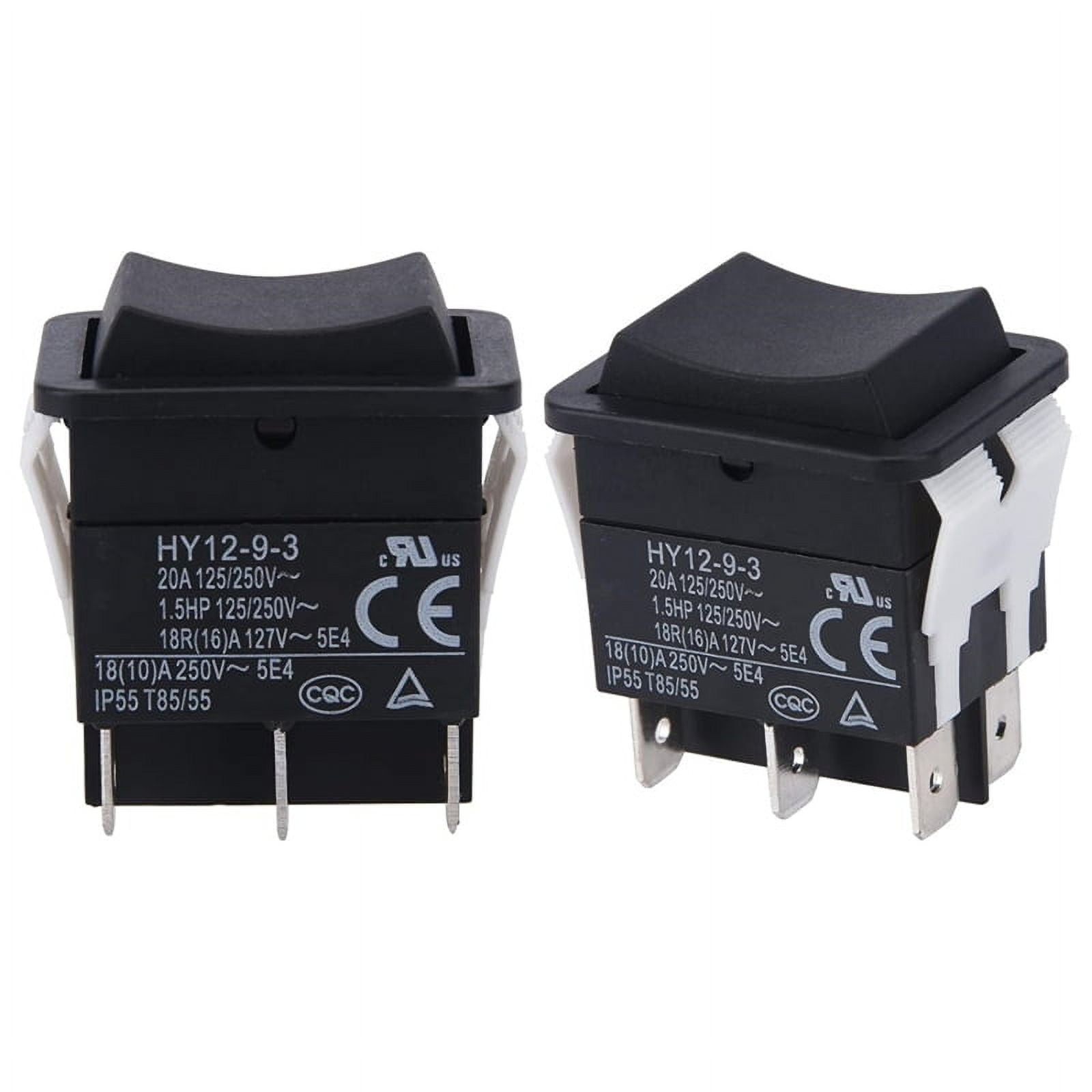 Rocker Switch, HY12-9-3 6Pins Industrial Electric Rocker Switch 125V ...