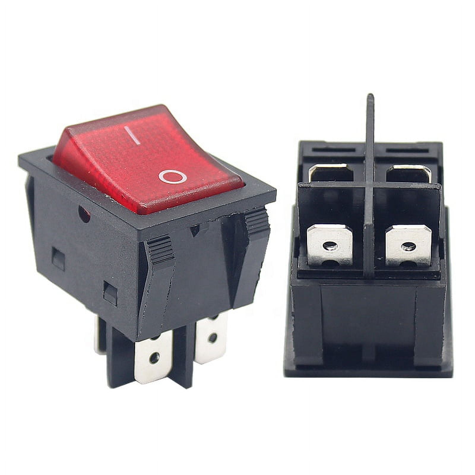 Rocker Switch Heavy Duty High Current 15A 125VAC 30A 250VAC 4pins 2 ...