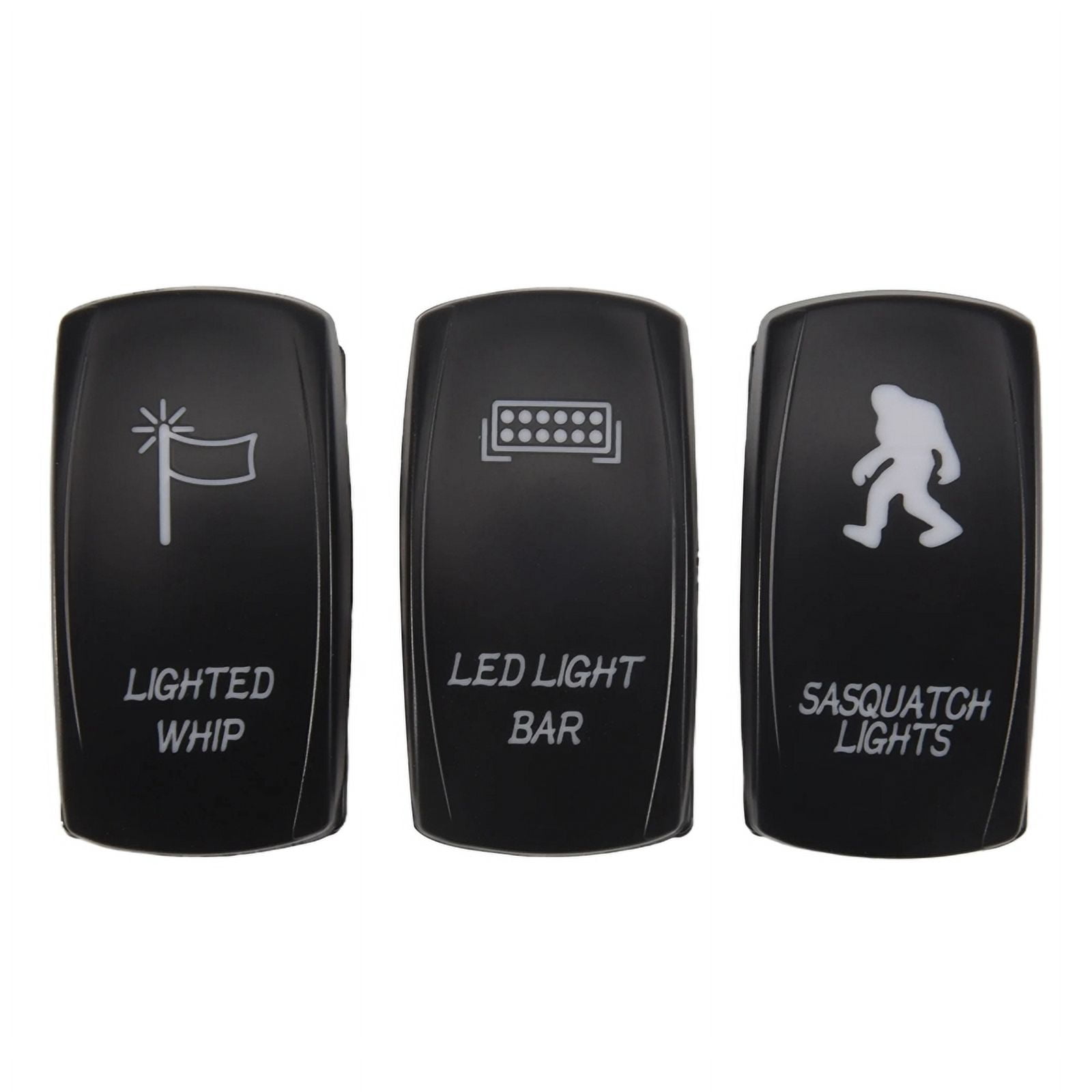 Rocker Switch LED Light Bar Sasquatch Lights Lighted Whip Switch for ...