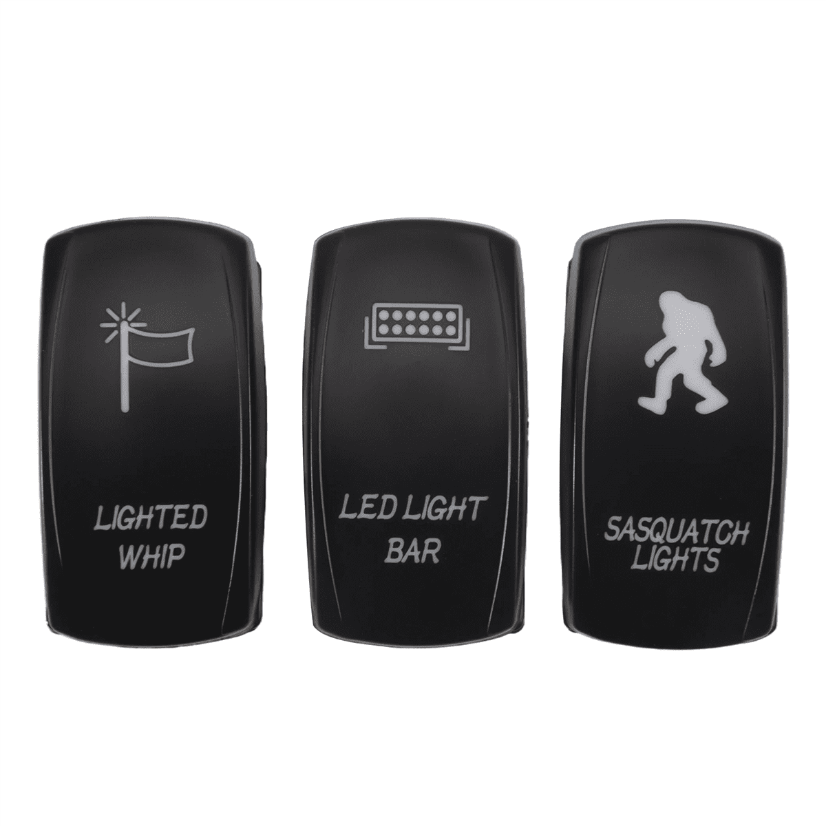 Rocker Switch LED Light Bar Sasquatch Lights Lighted Whip for ATV X3 ...