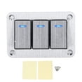 Rocker Switch Panel 3 Way Wear Resistance Sturdy Switch with Blue LEDs ...