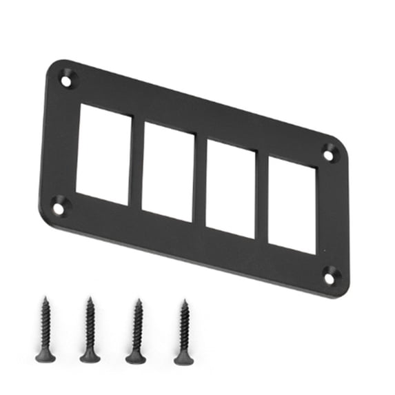 Rocker Switch Panel Housing Black Aluminium Switches Shell Bracket 2WAY ...