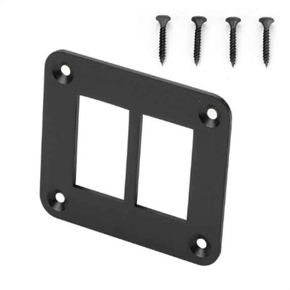 Rocker Switch Panel Housing Black Aluminium Switches Shell Bracket 2Way ...