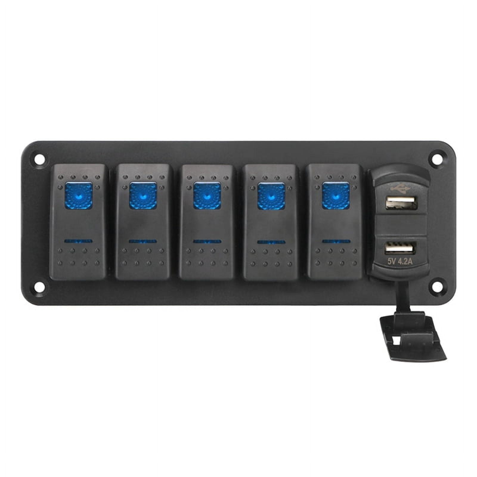 Rocker Switch Panel Light Toggle Digital Voltage Display 4.2A USB ...