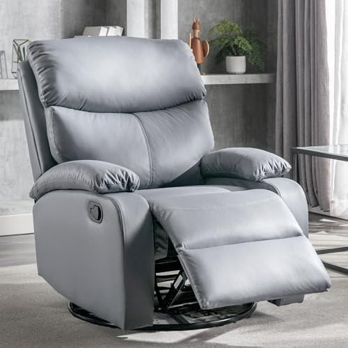 Rocker Swivel Recliner Chair, Rocking Recliner Chair Made of Microfiber ...