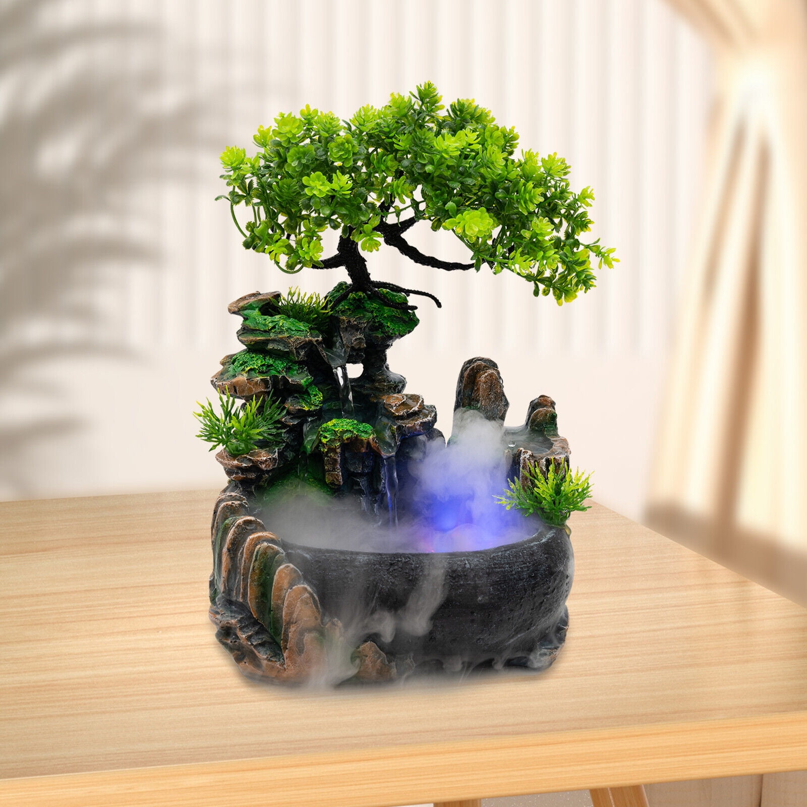 Rockery Fountain Waterfall Bonsai Decoration Office Living Room Feng ...