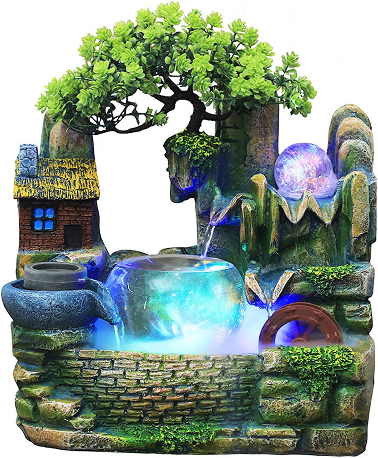 Rockery Fountain, Waterfall Feng Shui Desktop, Water Sound Atomizing ...