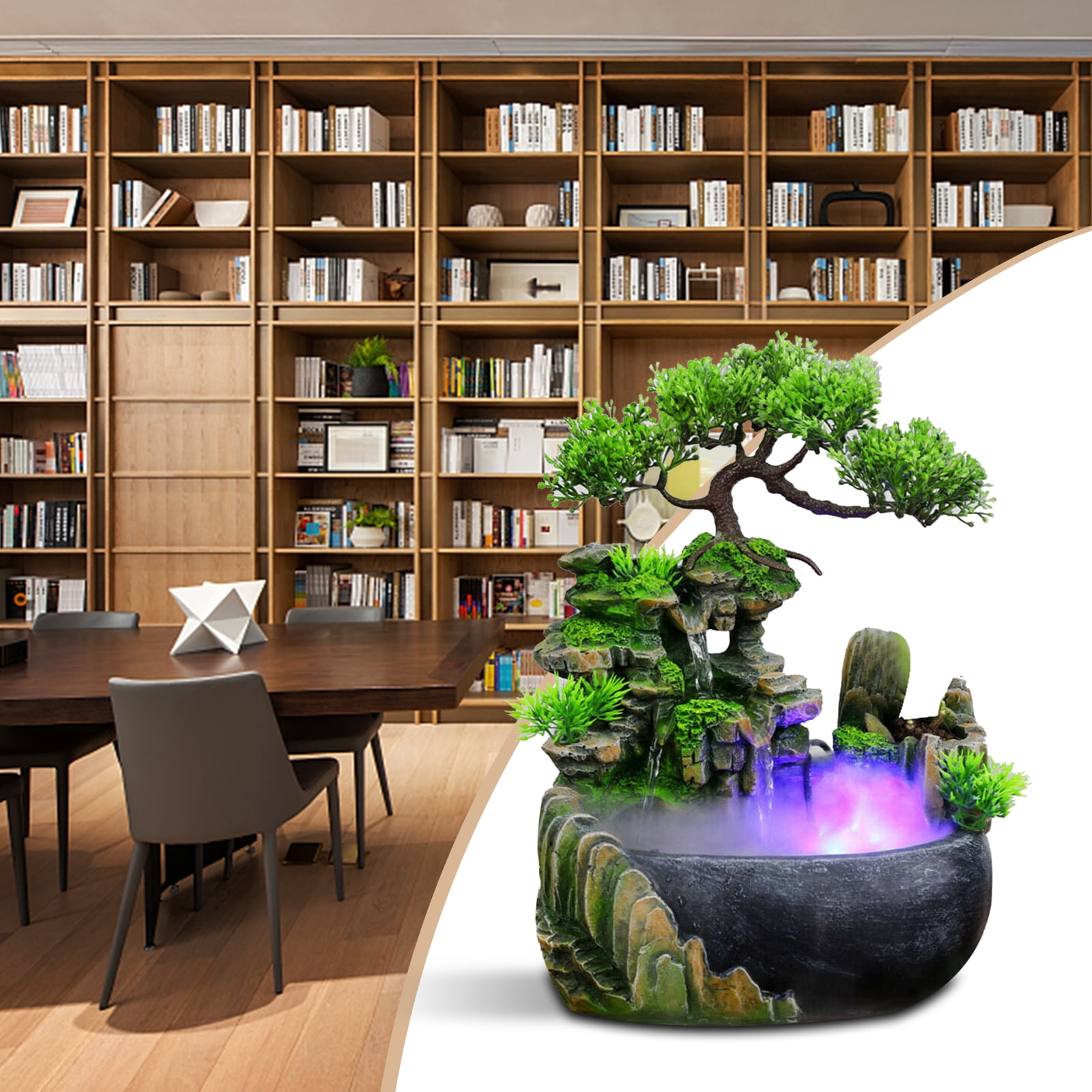 Rockery Stream Tabletop Fountain, Indoor Desktop Fountain for Home ...