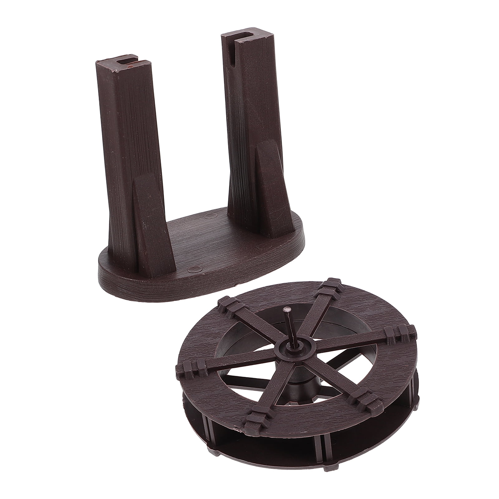 Rockery Water Wheel Fish Tank Decor 10cm Fish Tank PE Steel Coffee 13 ...