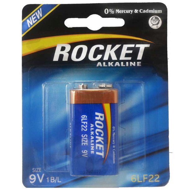 Rocket (2 Pack) 9 Volt Battery | Eco-friendly & Long-lasting | Suitable ...