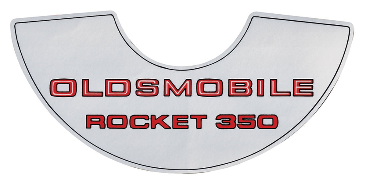 Rocket 350 4BBL Large Air Cleaner Decal 1967-1972 Olds Cutlass and 442 ...